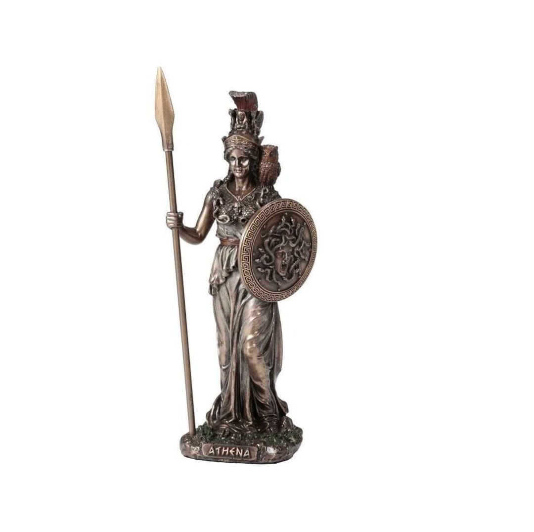 Athena Greek Goddess of Wisdom Sculpture - Strong and Wise Woman Figure ...