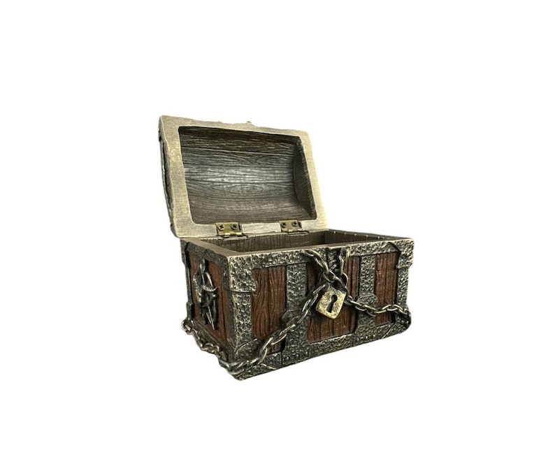 Pirate Box - Chest With Chains and Spider Sculptures - Etsy