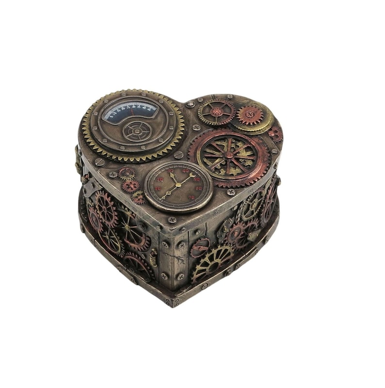 Steampunk Heart Box - Decorative Box in Steampunk Style - Mechanical ...