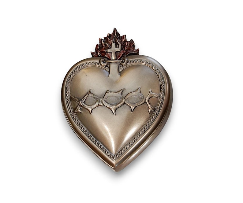 Sacred Heart of Jesus Box - Decorative Box With Crown of Thorns ...