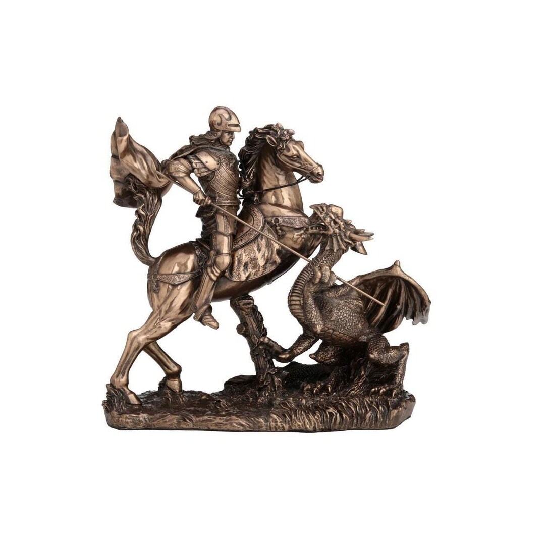 Figurine de Saint Georges le tueur de dragons - Patron des soldats et ...