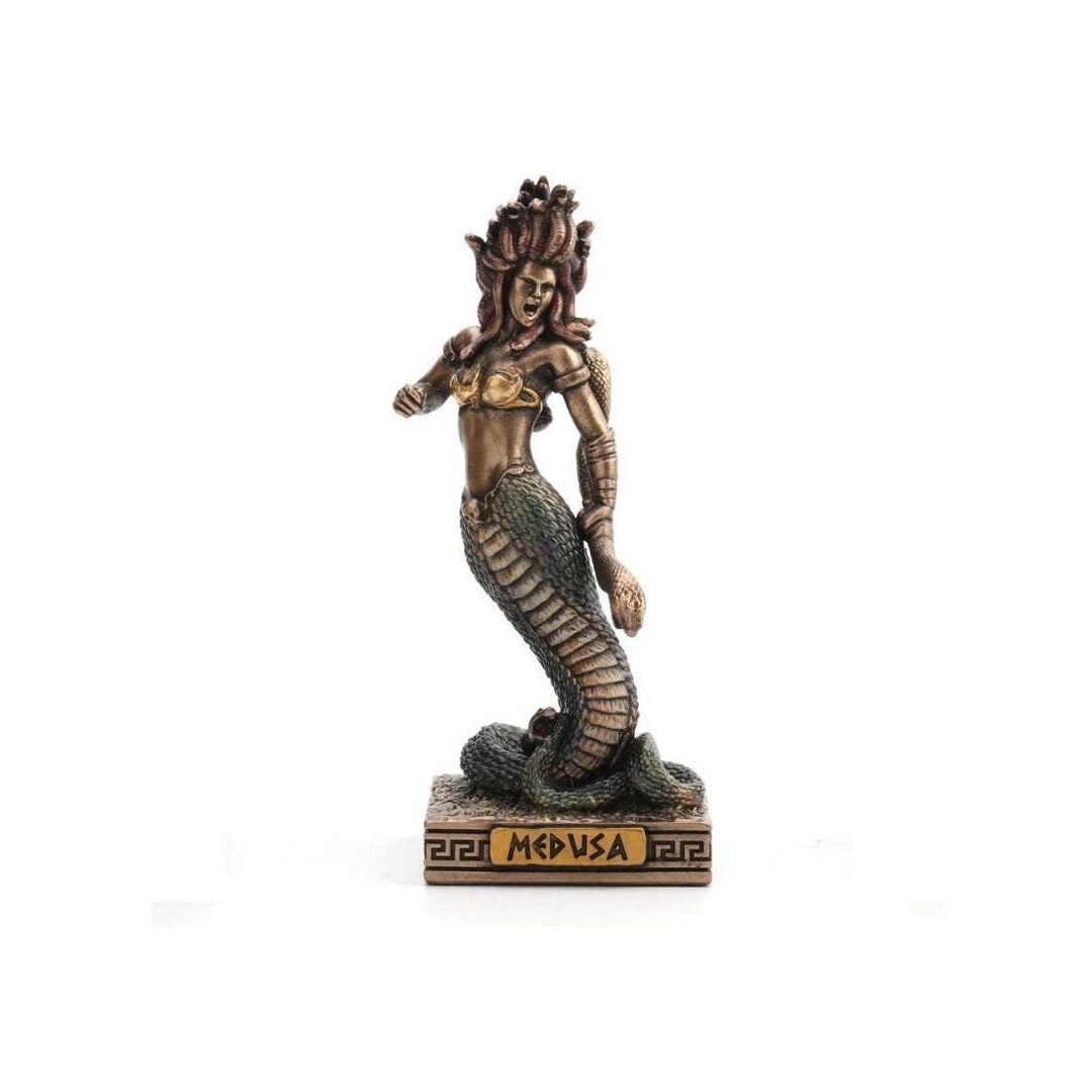 Medusa Small Figurine - Small Sculpture of Greek Mythology Monster ...