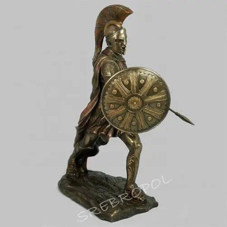 Achilles With Spear and Shield - Hero From Greek Poem Iliad by Homer ...