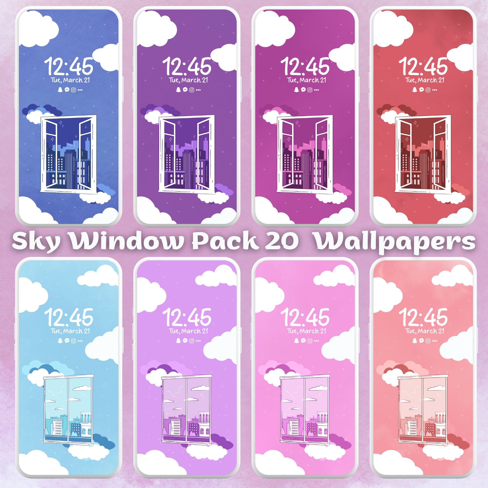 Sky Window Pack 20 Wallpapers | Phone Background & Lock Screen ...