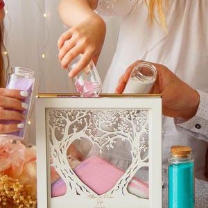Unity Wedding Sand Set With Family Tree,initials and Date,wood and ...