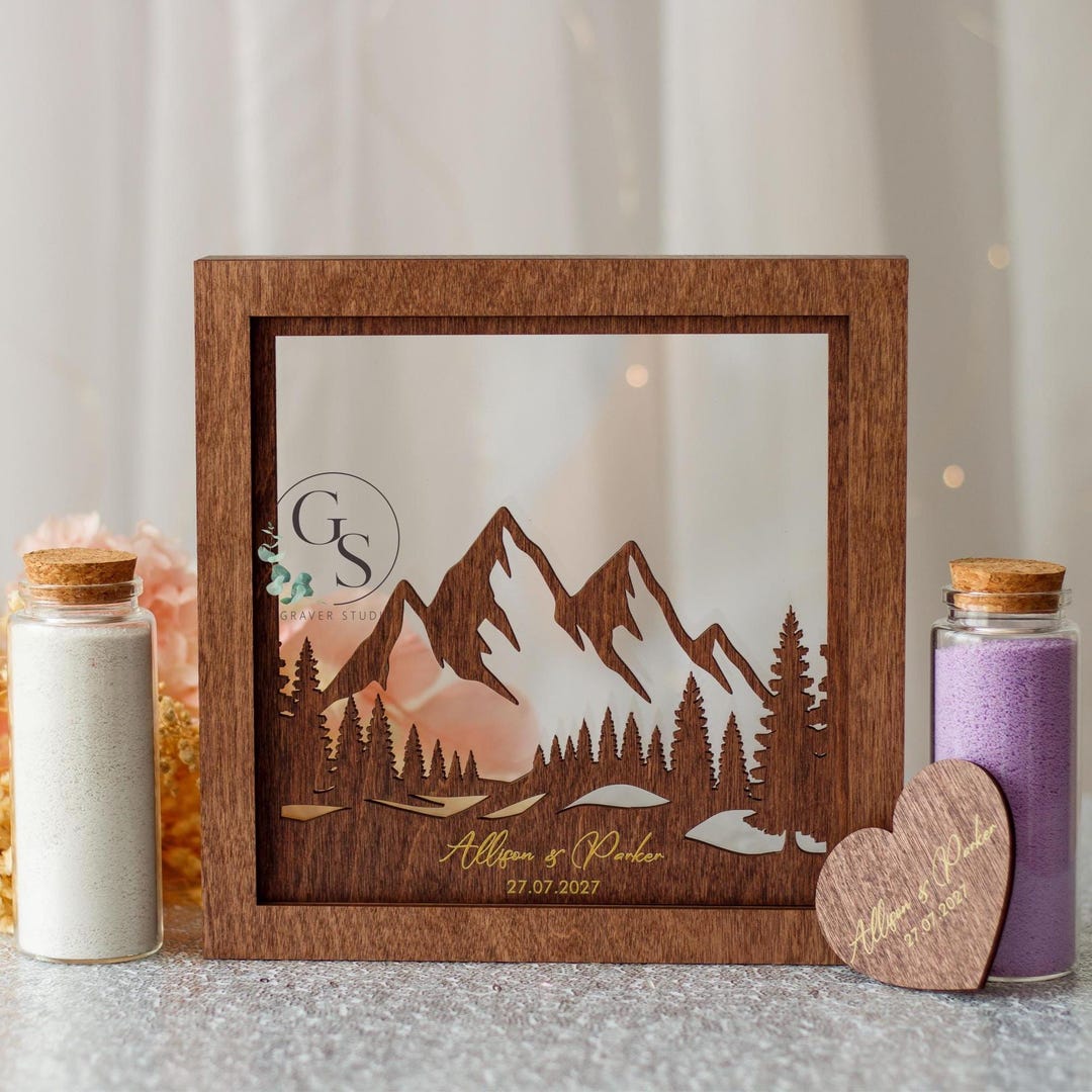 Customizable Blended Family Wedding Sand Ceremony Vase Set With Lid and ...