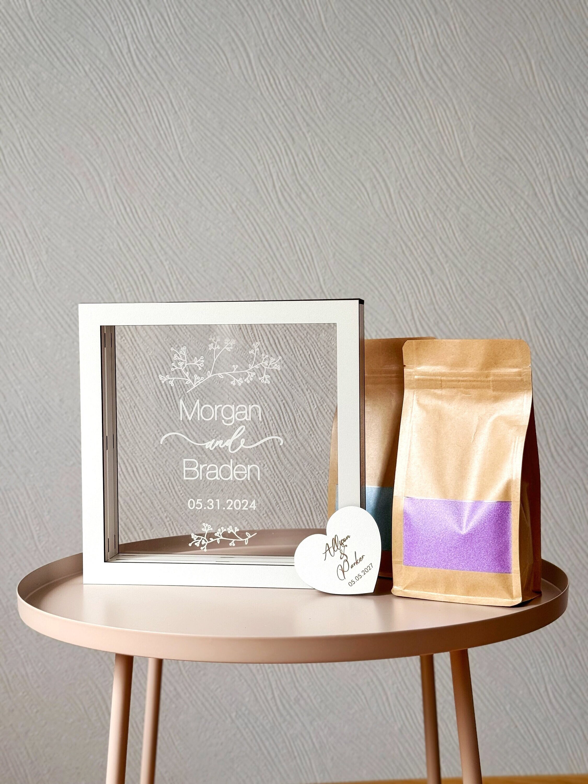 Blended Family Wedding Sand Ceremony Vase Set With Lid, Wood and ...
