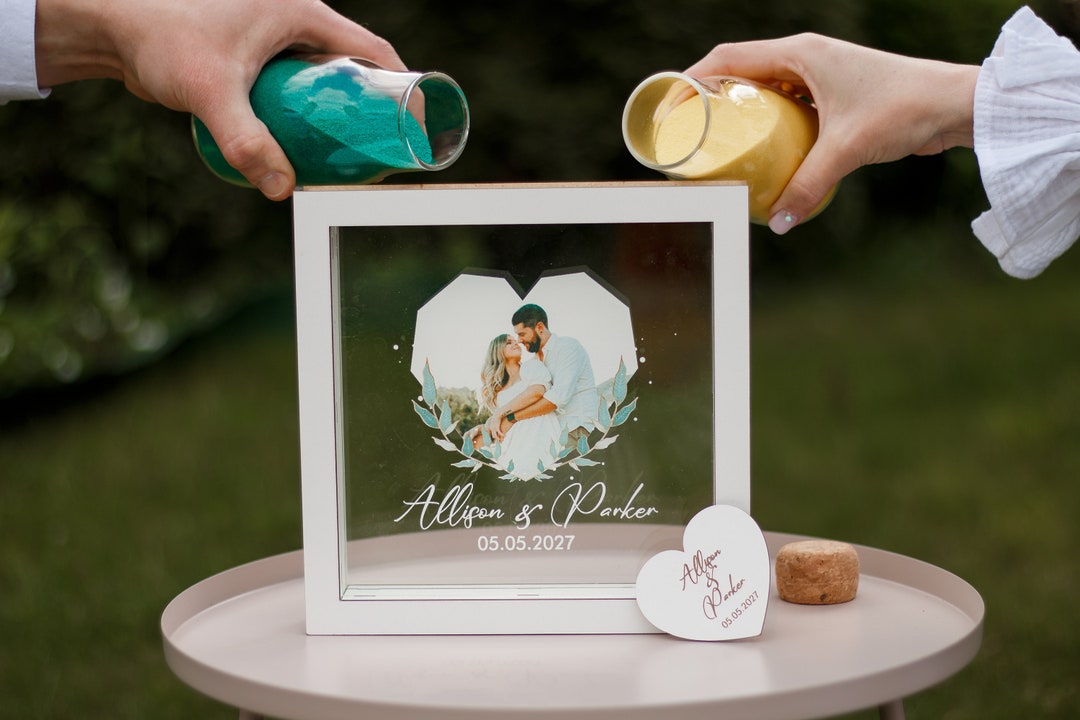 Unity Wedding Sand Ceremony Frame for Picture of Couple,wood and ...