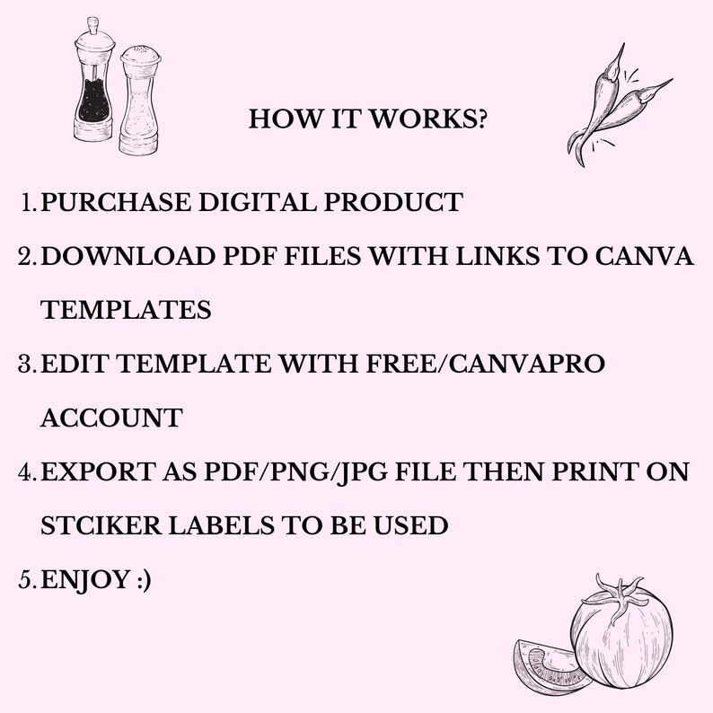 CHEAPEST Pantry Jar Labels Templates, Various Size Editable and ...