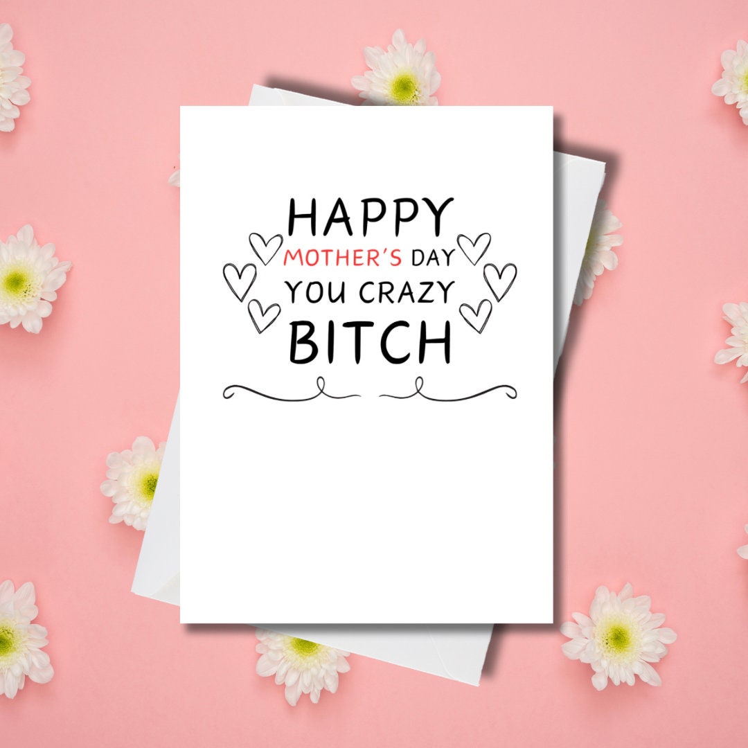 Rude and Funny Mothers Day Card Gift for Mums - Etsy