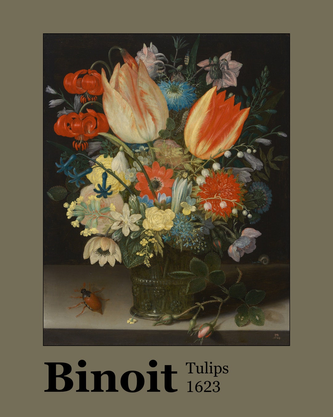 Peter Binoit 1623 Oil Painting, Flower Print, Famous Art Prints ...