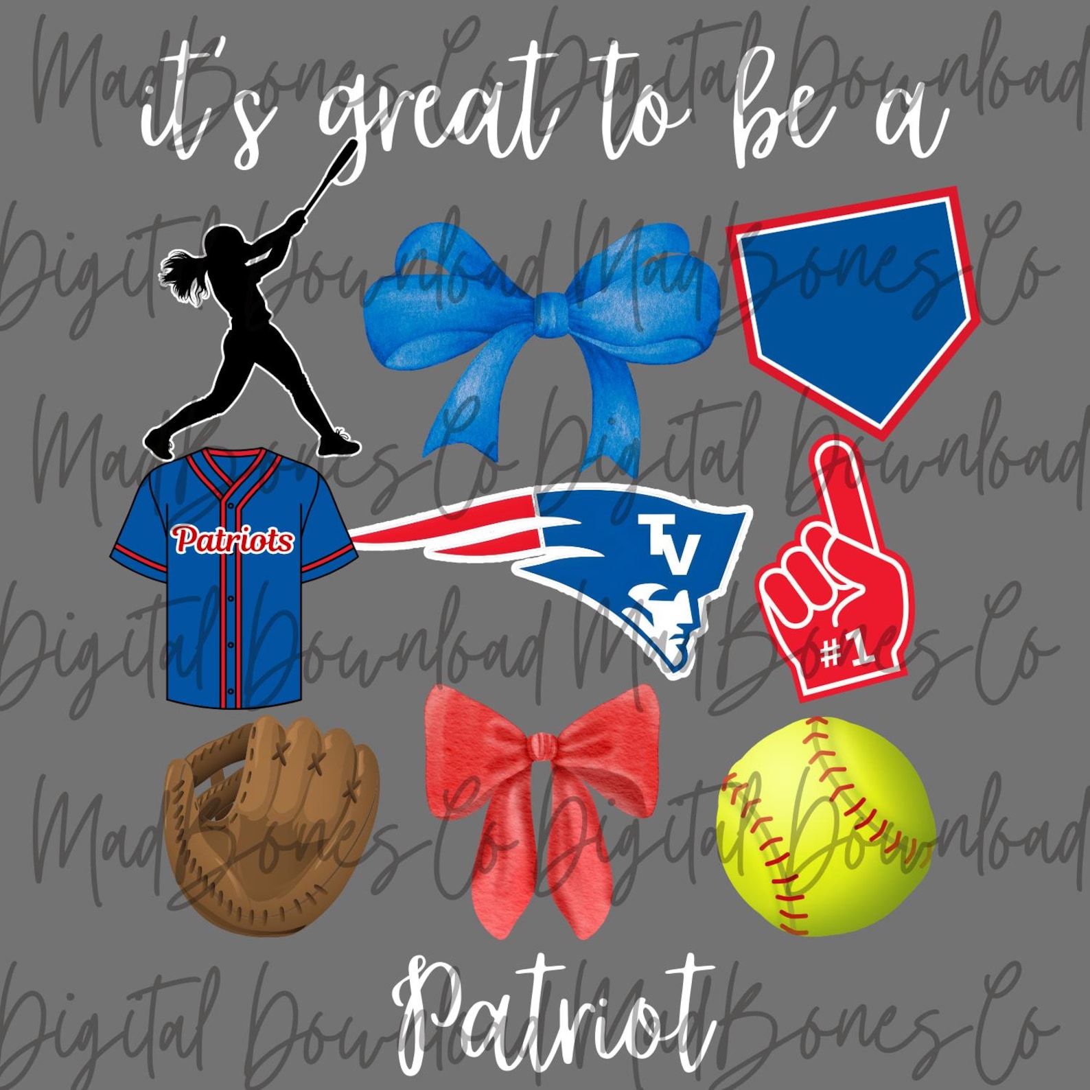 TV Patriots Softball PNG, Digital Download, Blue and Red Patriots Shirt ...