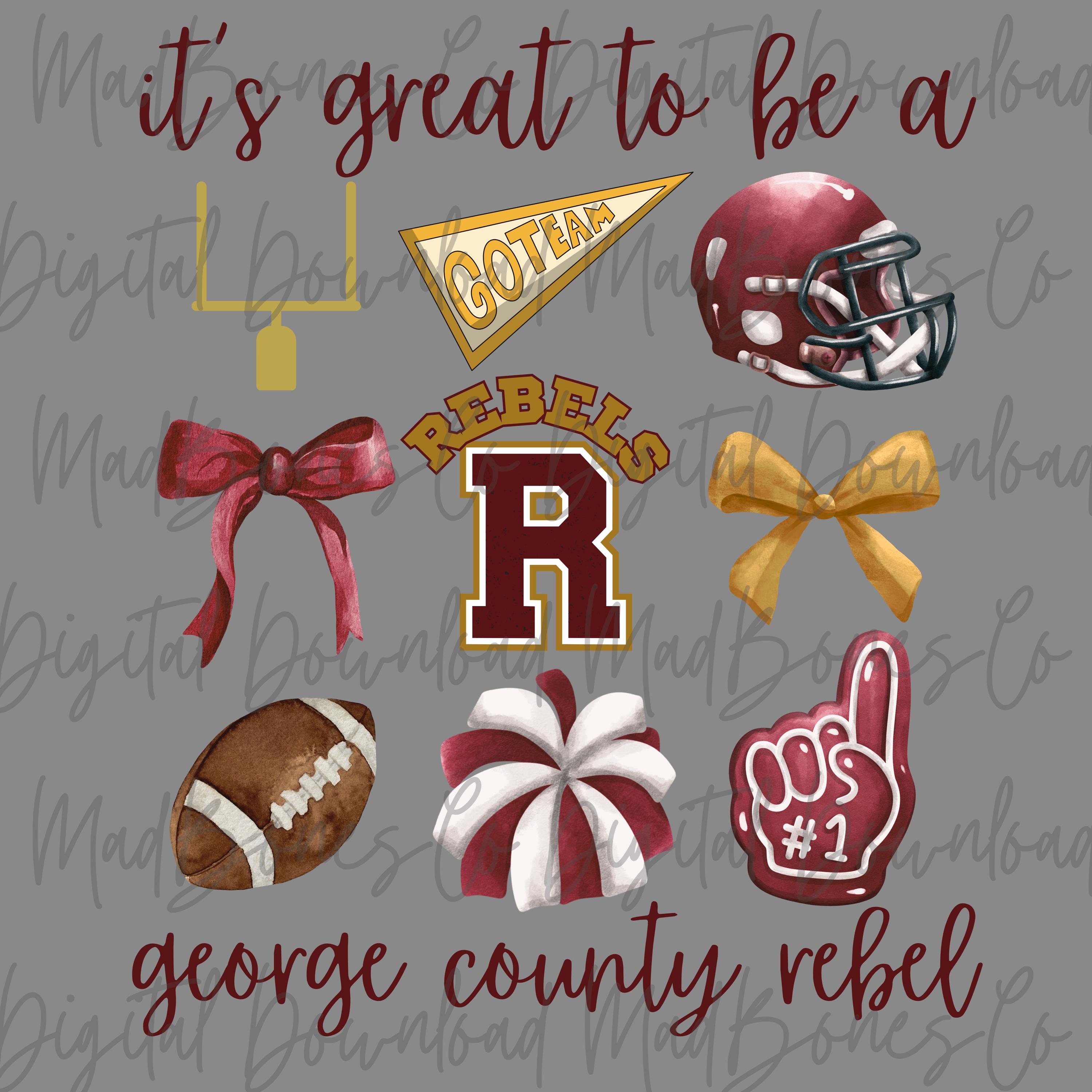 George County Rebels Coquette PNG, Maroon and Gold Rebels PNG, Front ...