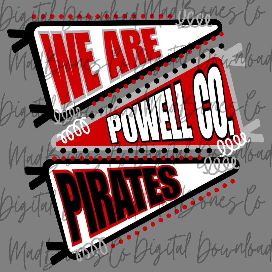 We Are Powell CO. Pirates Pennant Flag PNG, Pirates Mascot Shirt Design ...