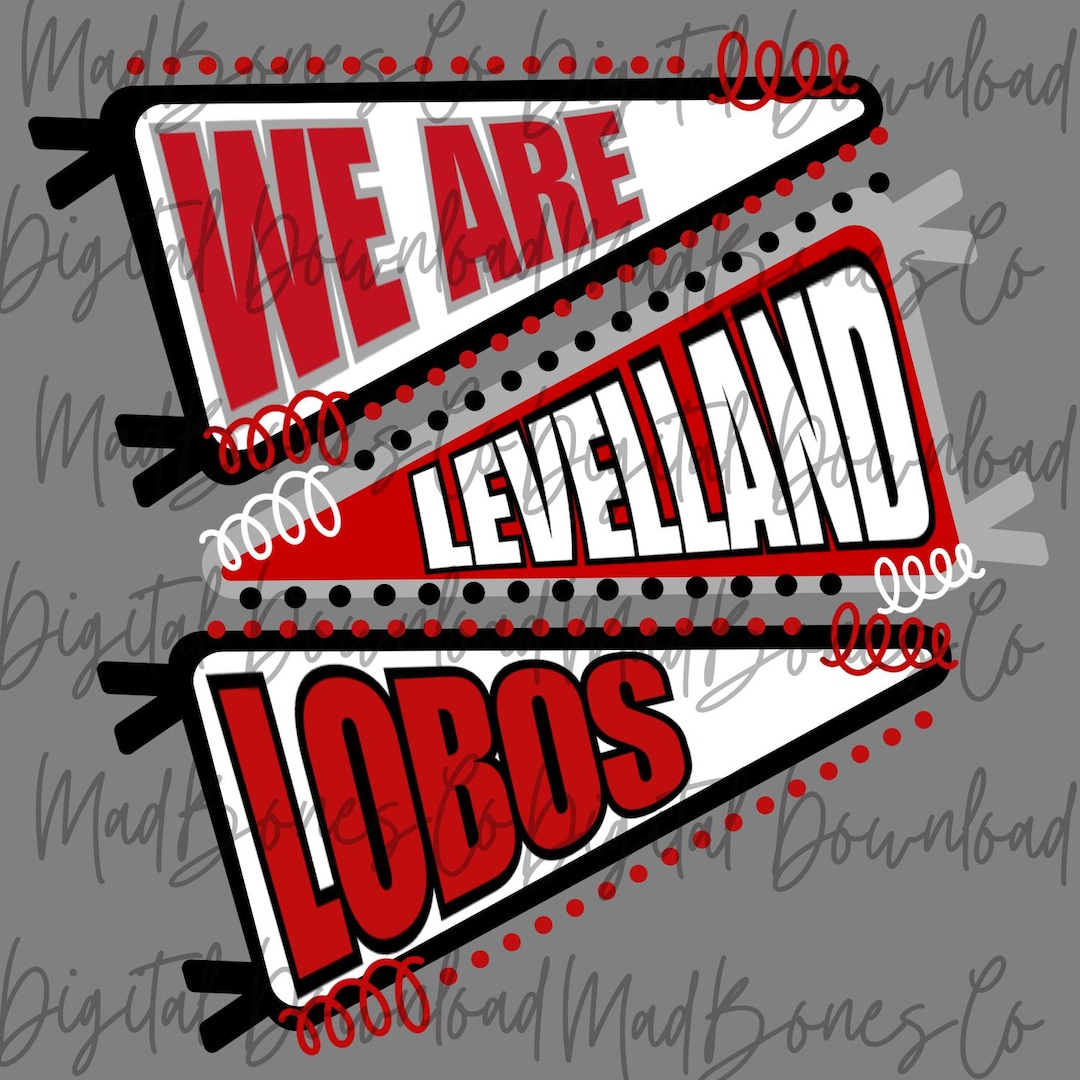 We Are Levelland Lobos Pennant Flag PNG, Lobos Mascot PNG Shirt Design ...