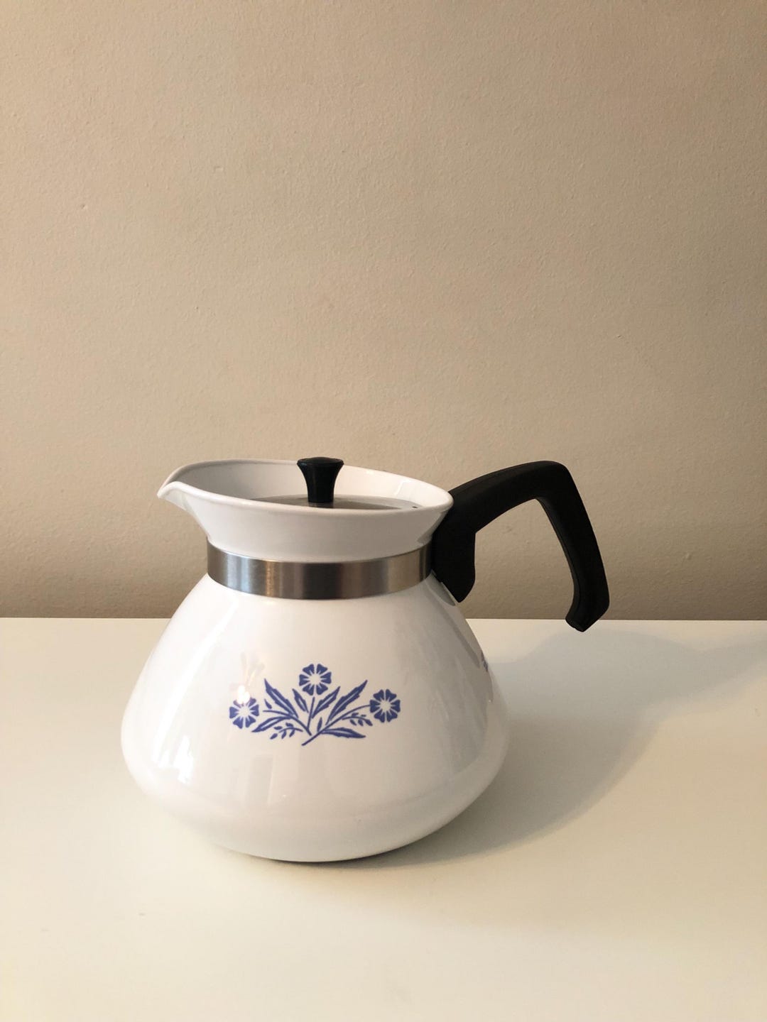 Vintage Blue and White Corningware Teapot - Etsy