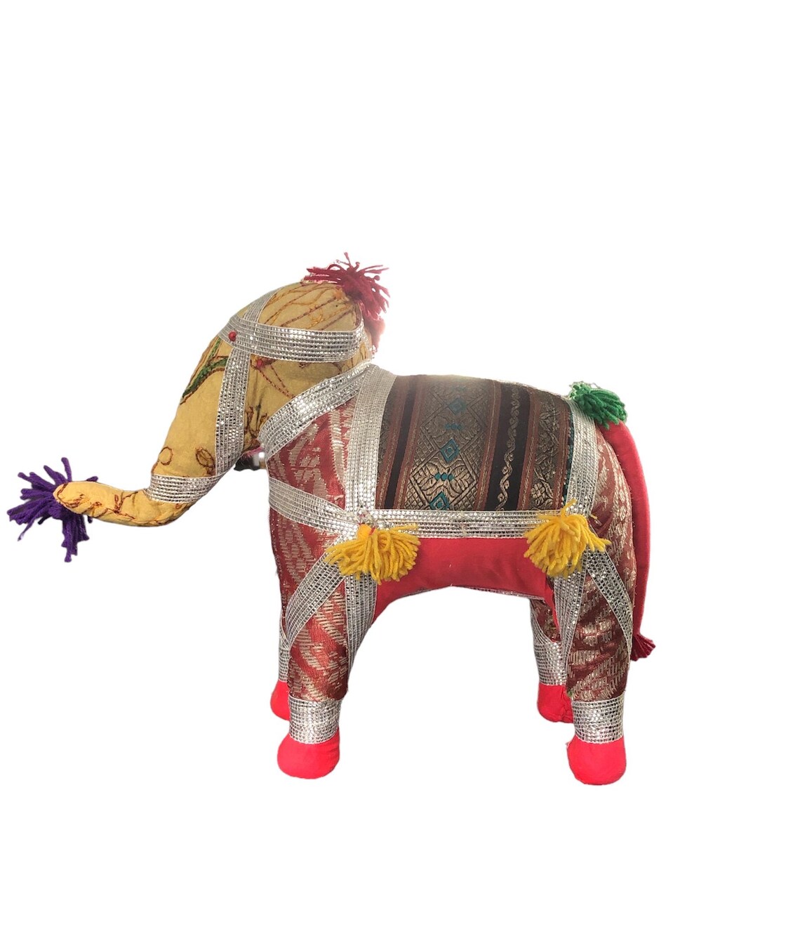Vintage Handcrafted Rajasthani Elephant. Embroidered Patchwork. Boho ...