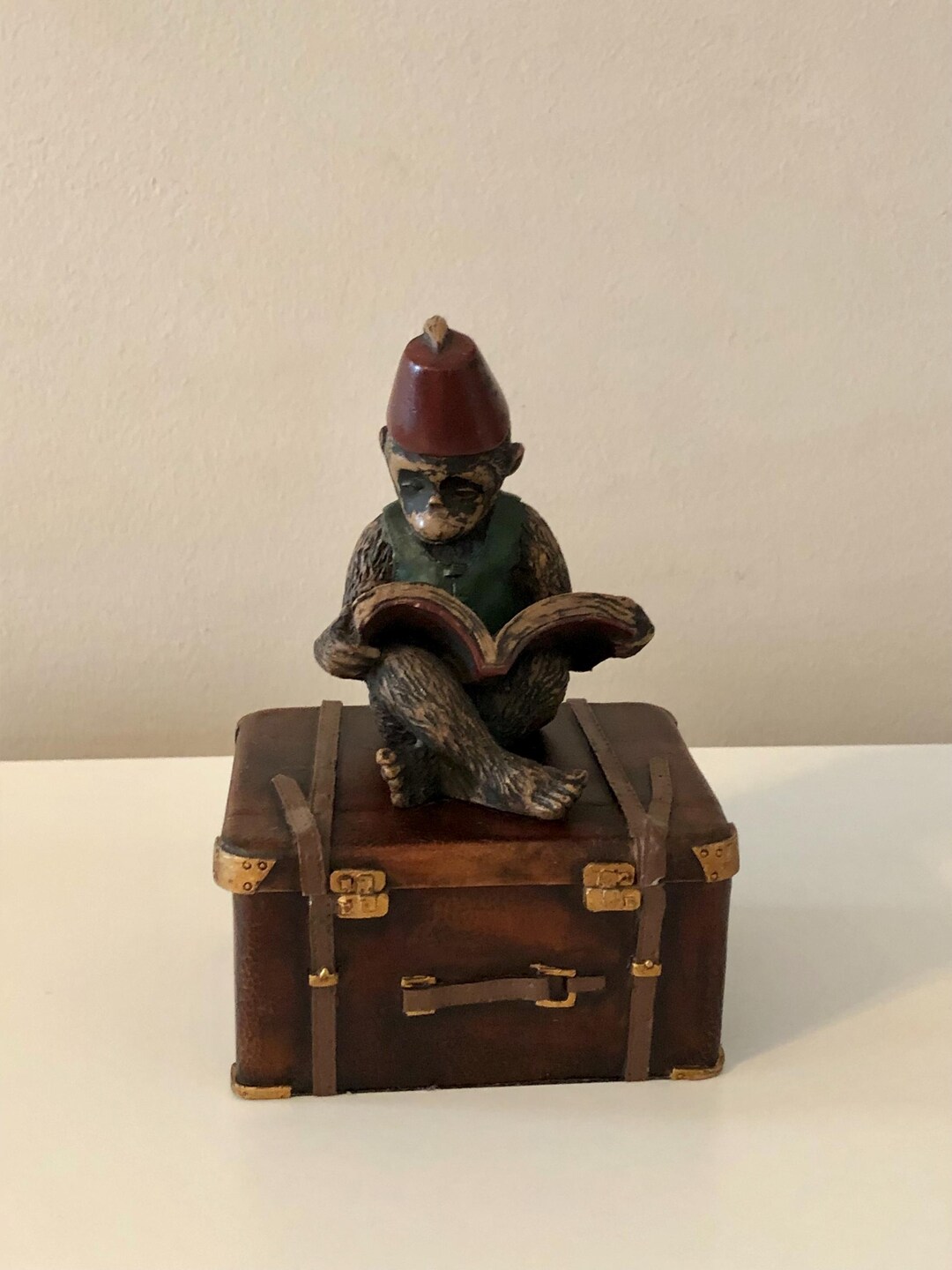 Vintage Dezine Monkey Resin Trinket Box, Book Nook, Box - Etsy