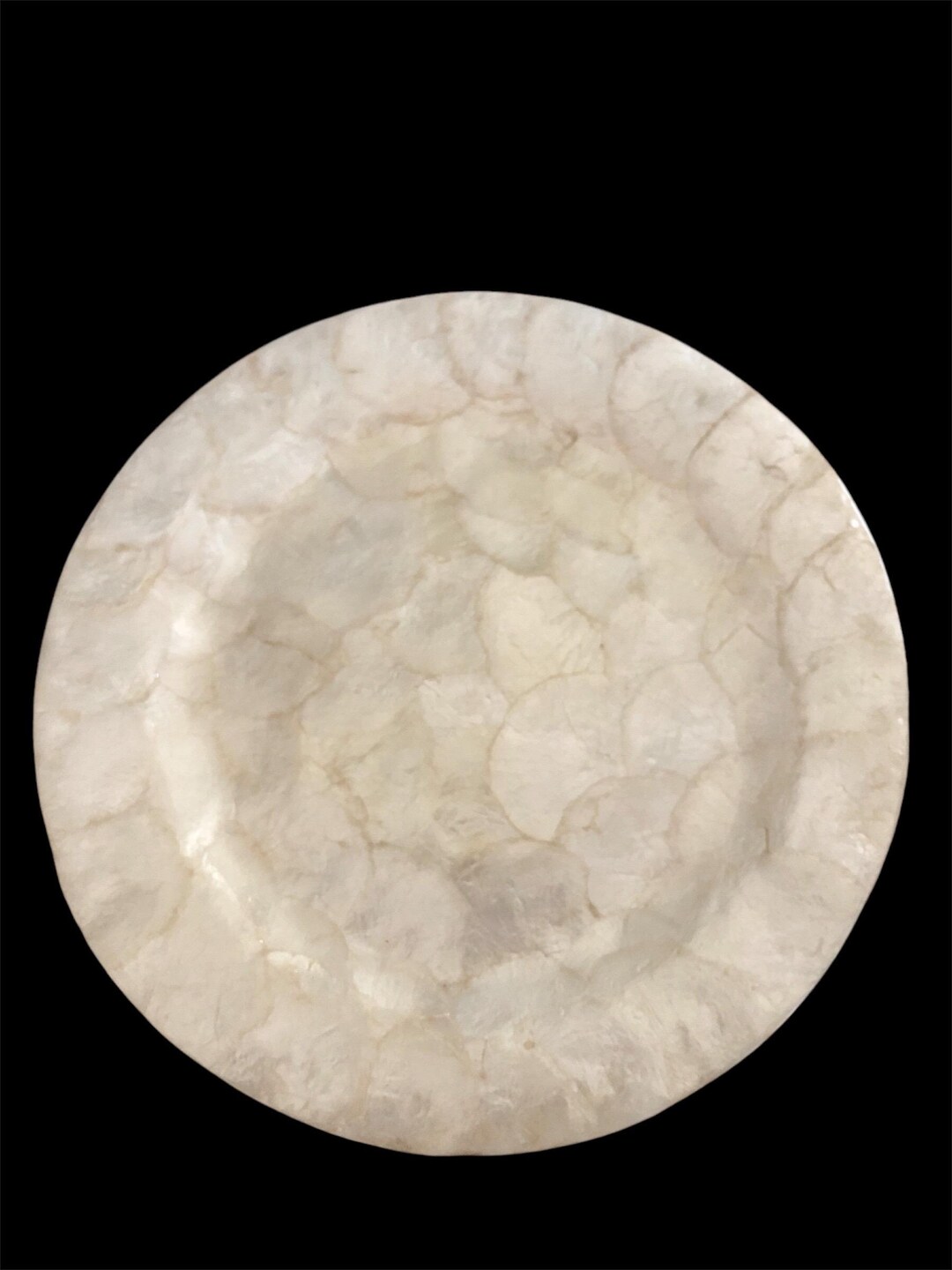 7 Vintage Capiz Shell Chargers/platters - Etsy
