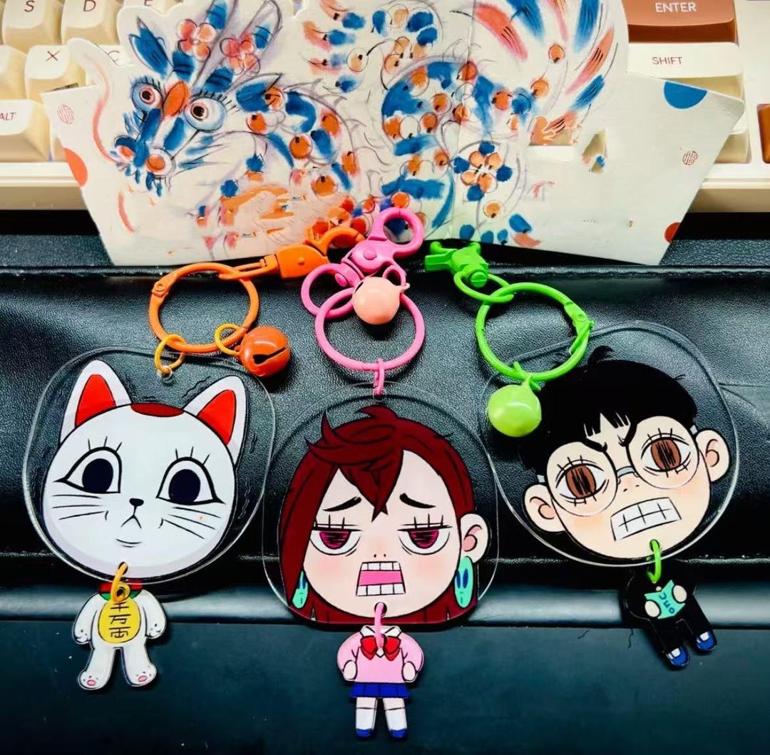 Dandadan Double-sided Pattern Keychain, Okarun and Momo Keychain - Etsy