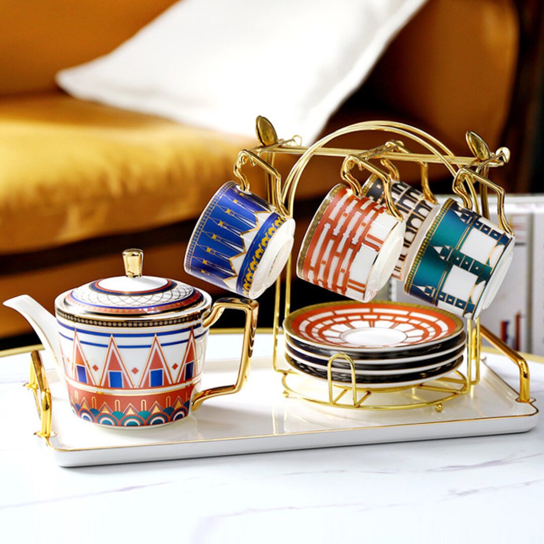 European Ceramic Coffee Set | Creative Ceramic Tea Set | Flower Tea Set | Afternoon Tea Set ...