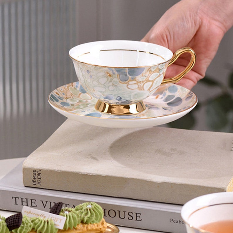 Handmade Ceramic Coffee Cups and Saucers High-end Exquisite Ceramic ...