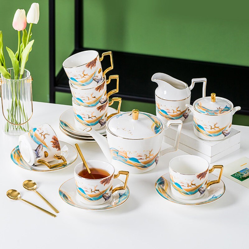 Hand Painted Tea Set - Etsy