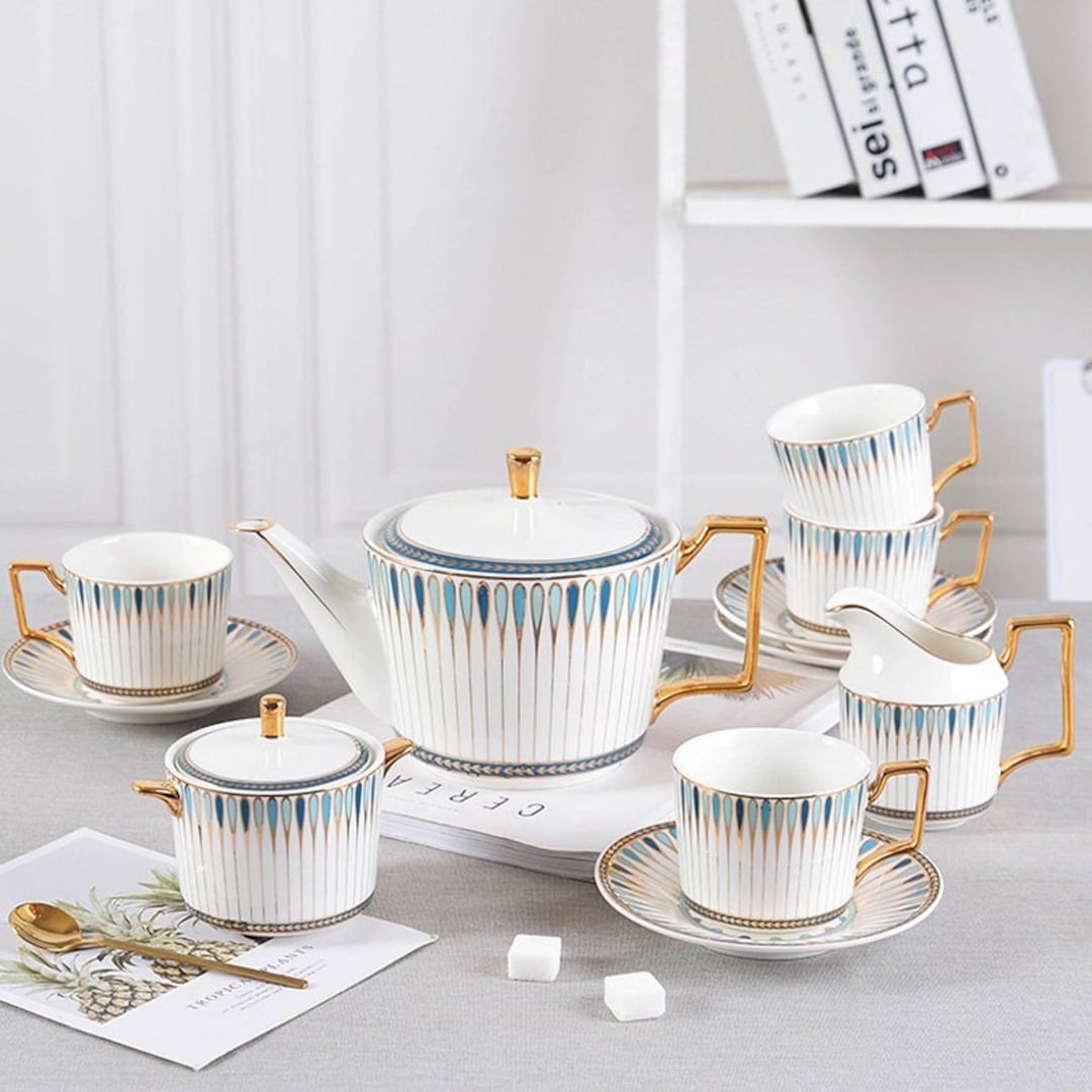 British Afternoon Tea Set | Ceramic Coffee Cup and Saucer | Ceramic Tea ...