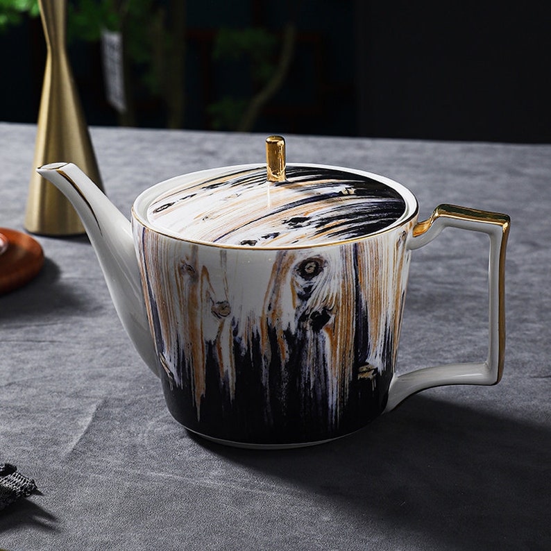 Creative Wood Grain Ceramic Coffee Set Ceramic Coffee Cup and Saucer ...