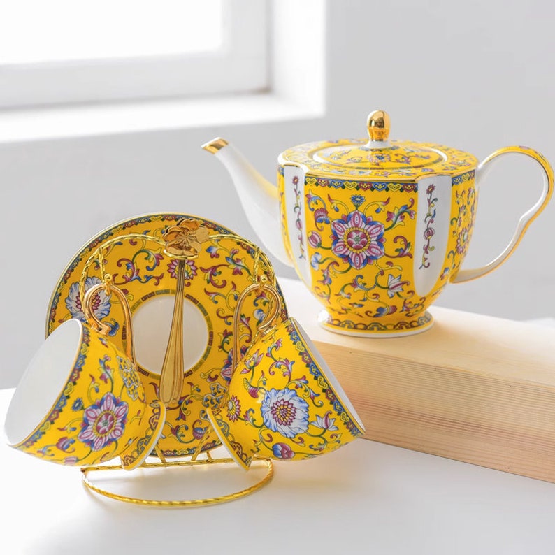 Retro Palace Style Ceramic Coffee Set | Luxury Ceramic Coffee Cup and ...