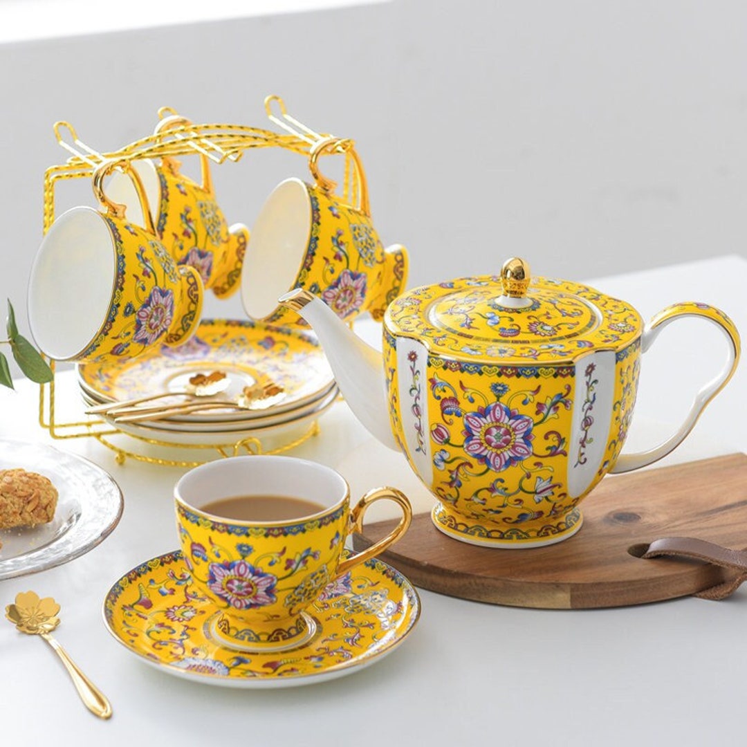 Retro Palace Style Ceramic Coffee Set | Luxury Ceramic Coffee Cup and ...