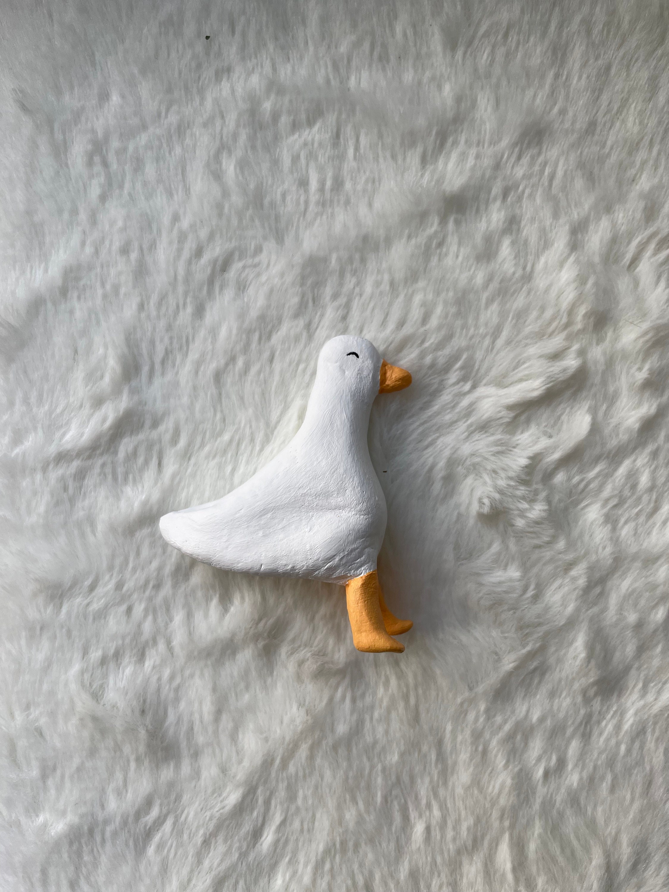 Handmade Clay Goose Worry Buddy Clay Gift Animal Gift Idea Small Clay ...