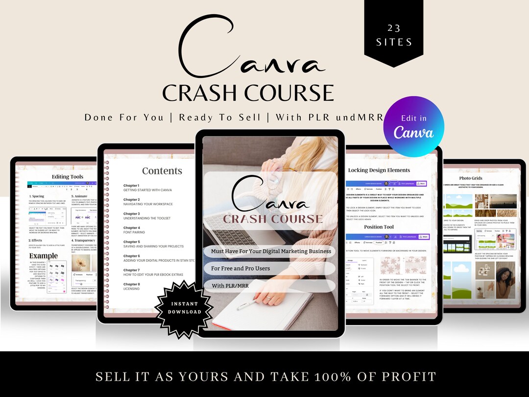 Canva Crash Course Canva Guide Passive Income PLR How to Guide Resell ... Canva Crash Course Canva Guide Passive Income PLR How to Guide Resell ...