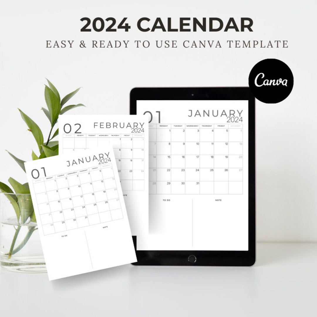 Digital 2024 Calendar: Plan, Organize, and Conquer Your Year Ahead - Etsy