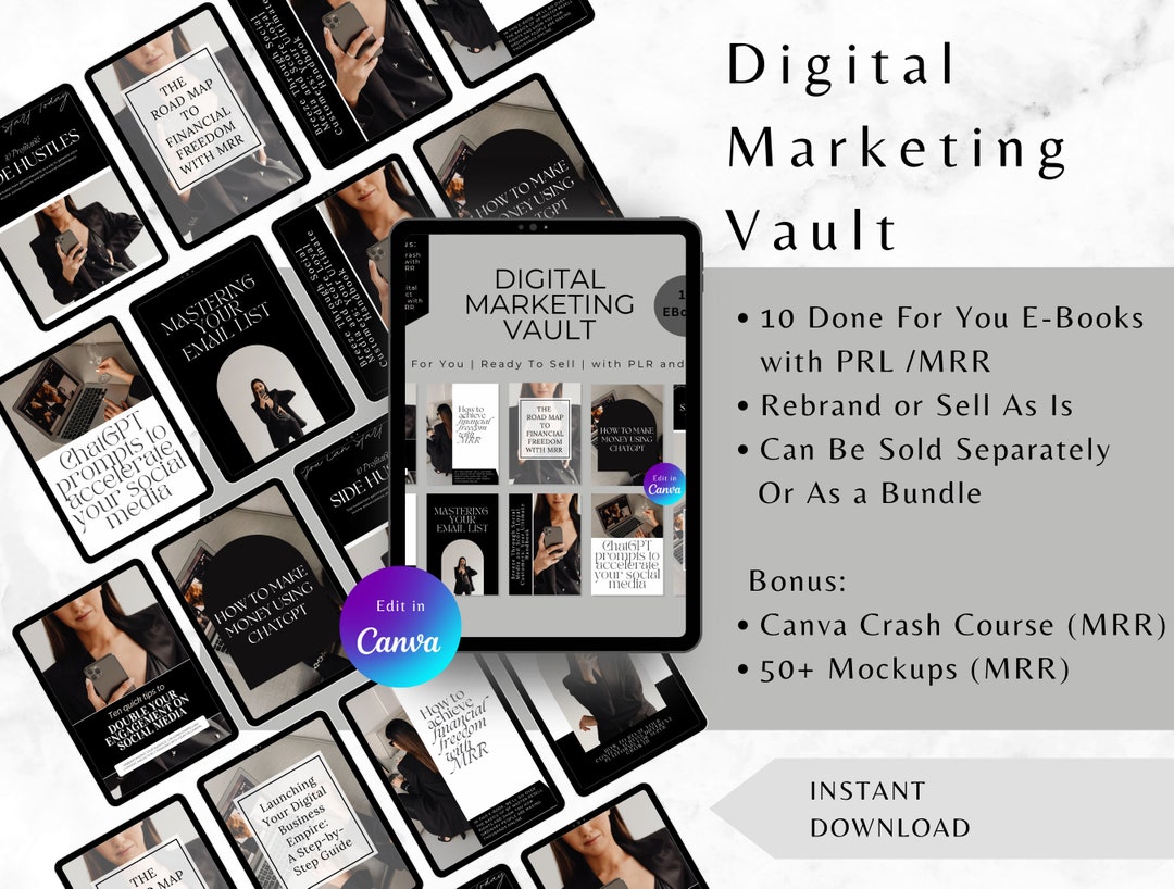 Digital Marketing Vault Master Resell Rights Digital Download Digital ...