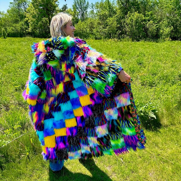 Rainbow Coat - Etsy