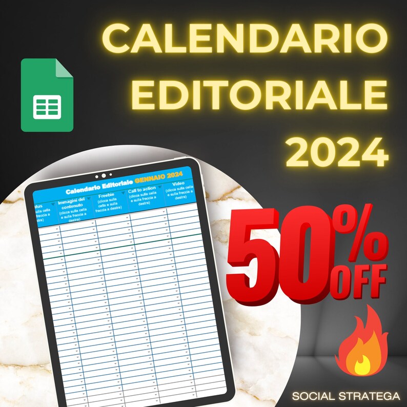 2024 Editorial Calendar for Social Media Manager Sheets Editorial ...