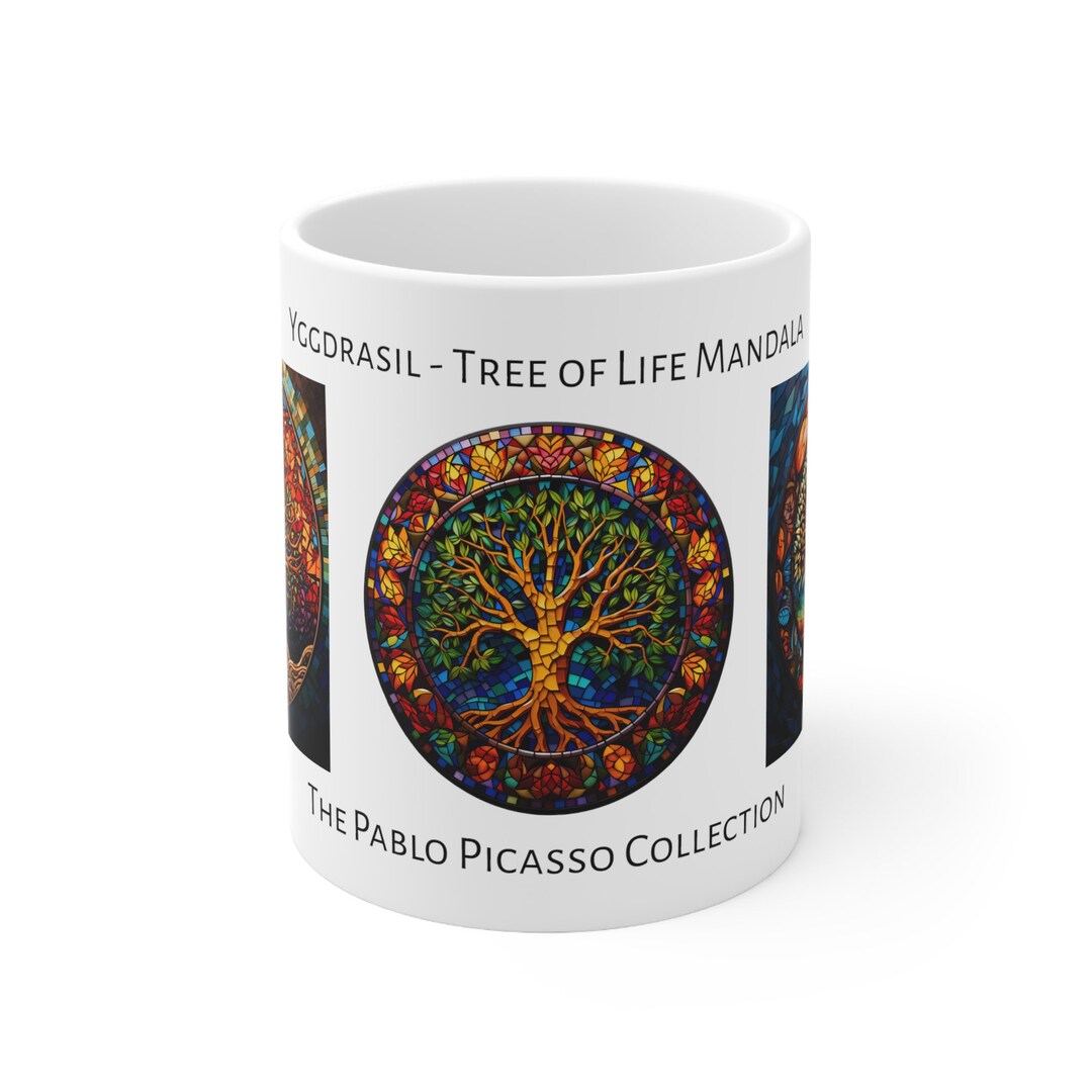 Pablo Picasso Style Yggdrasil, Tree of Life Mandala, Celtic Art, Norse ...