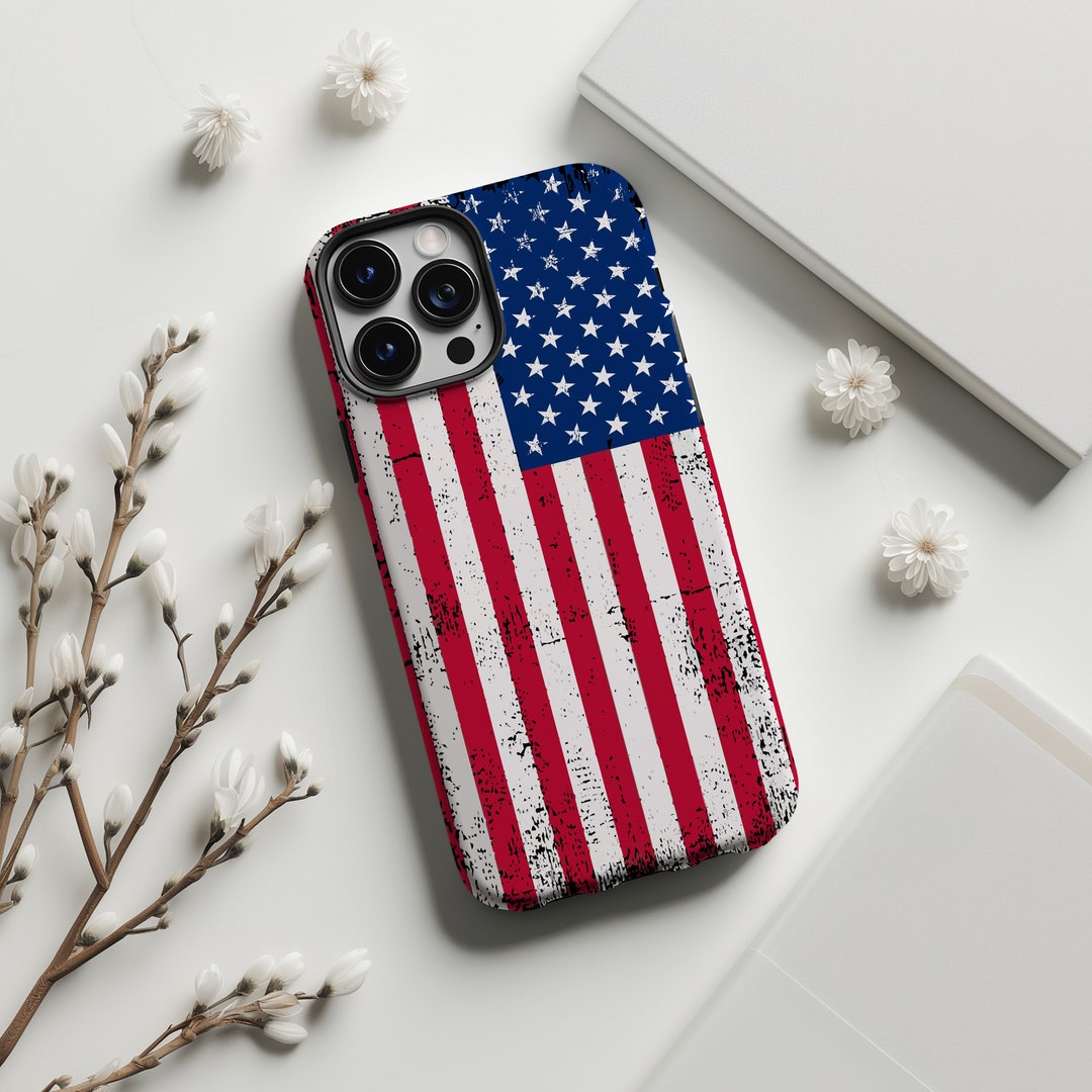 American Flag Phone Case Patriotic USA Independence Day Tough America ...