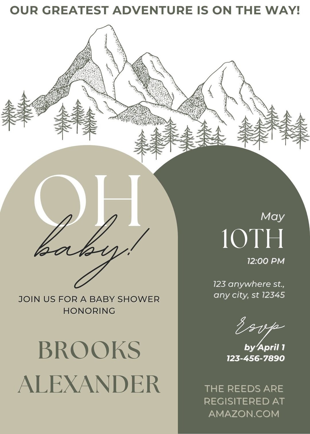 Our Greatest Adventure Baby Shower Invitation Template - Etsy Our Greatest Adventure Baby Shower Invitation Template - Etsy