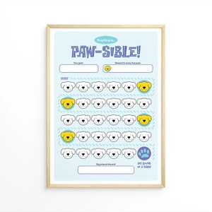 Dog Themed Kids Reward Chart: Pet Chore Chart (digital Download) - Etsy