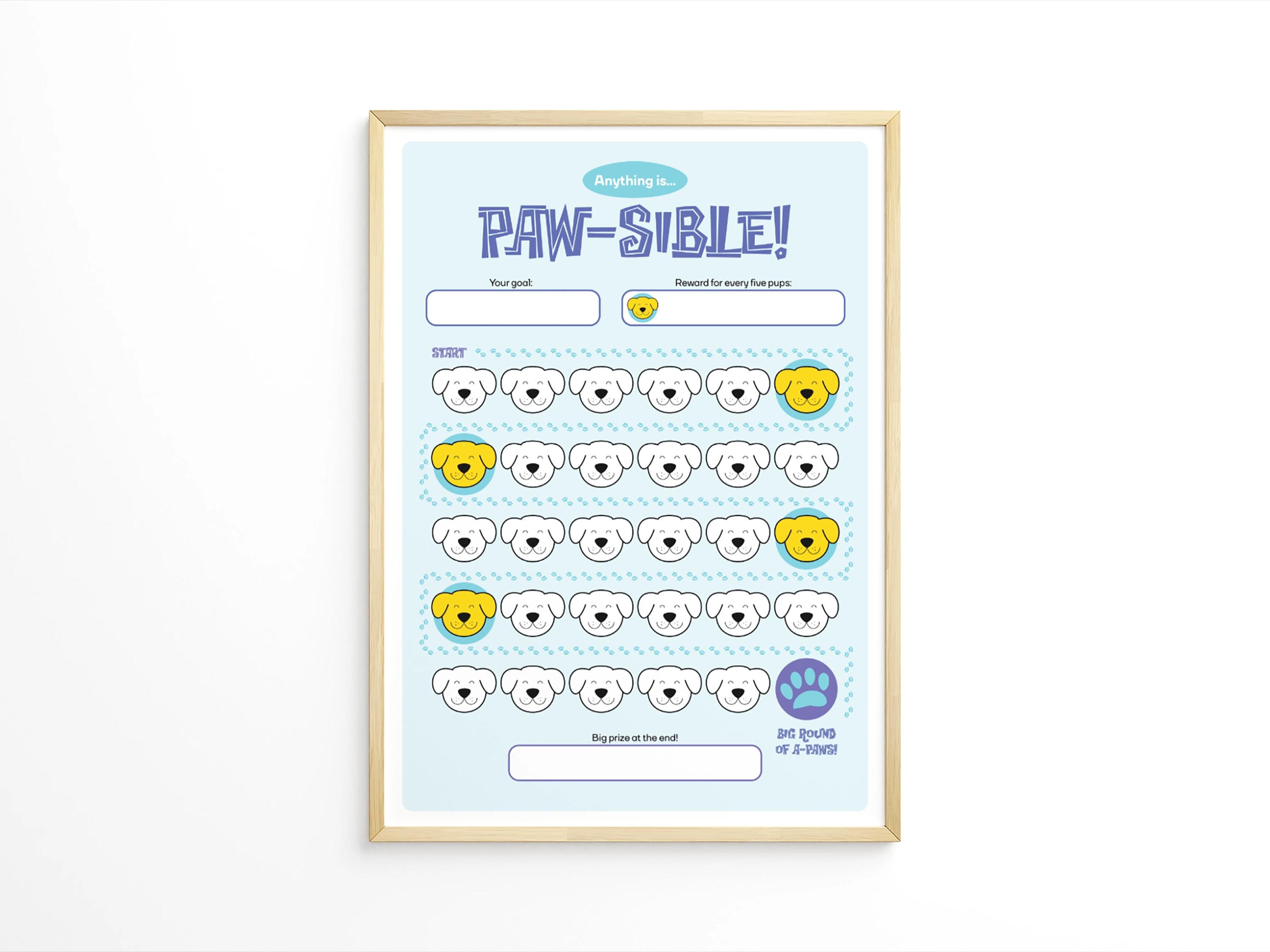 Dog Reward Chart Printable | Kids Pet Chore Chart | Positive ...