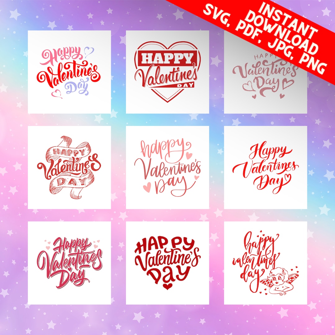 Happy Valentine's Day SVG PNG PDF I Love You Valentine's Day Svg ...