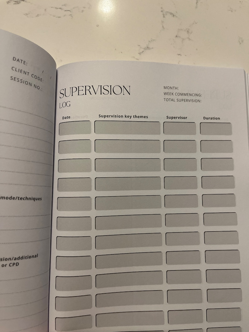 Client & Supervision Notebook - Etsy UK