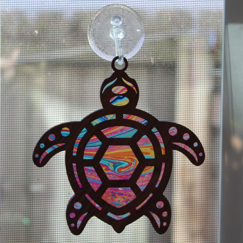 Turtle Suncatcher - Wooden - Etsy