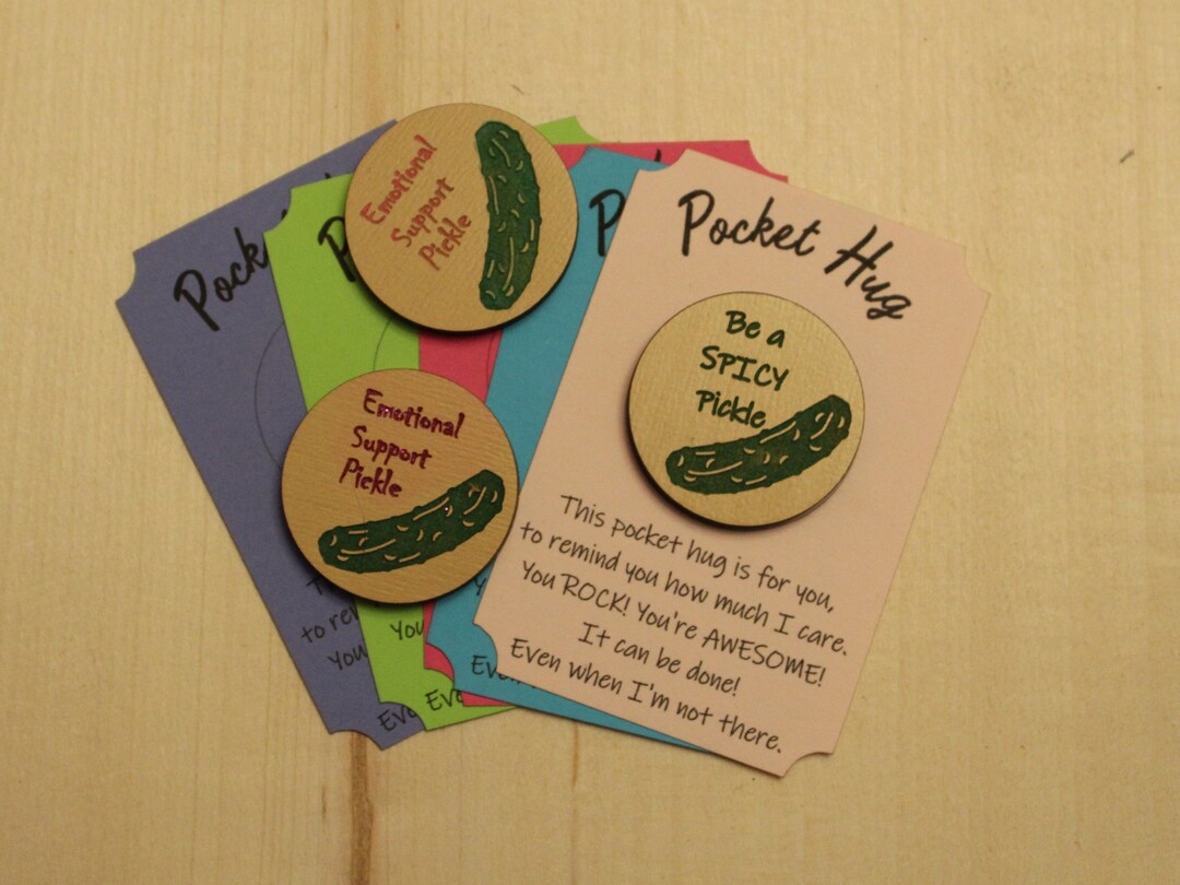 Pickle Pocket Hug - Coin - Love - Support - Affirmation - Gift - Etsy