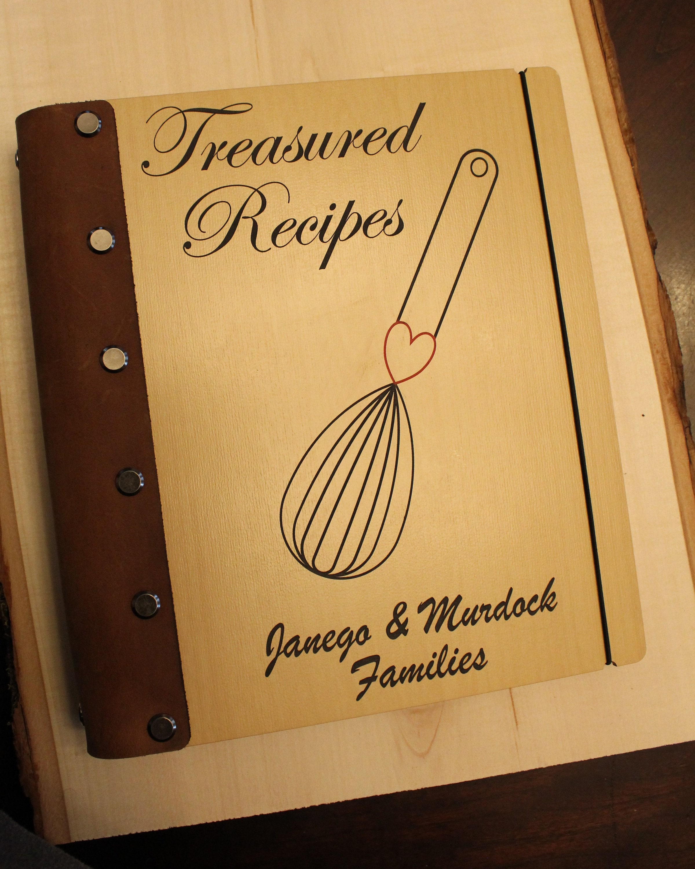 Personalized Leather Bound Recipe Book SVG Laser File (digital File) - Etsy