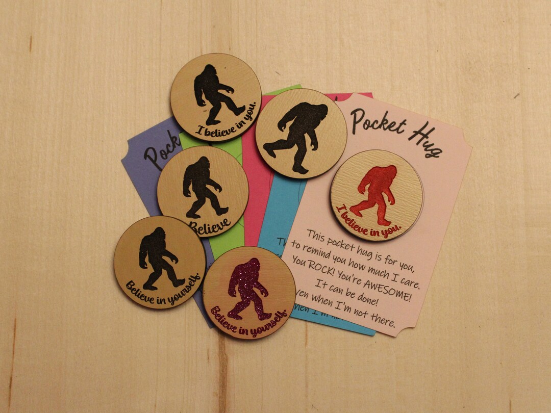 Big Foot Pocket Hug - Coin - Love - Support - Affirmation - Gift - Etsy