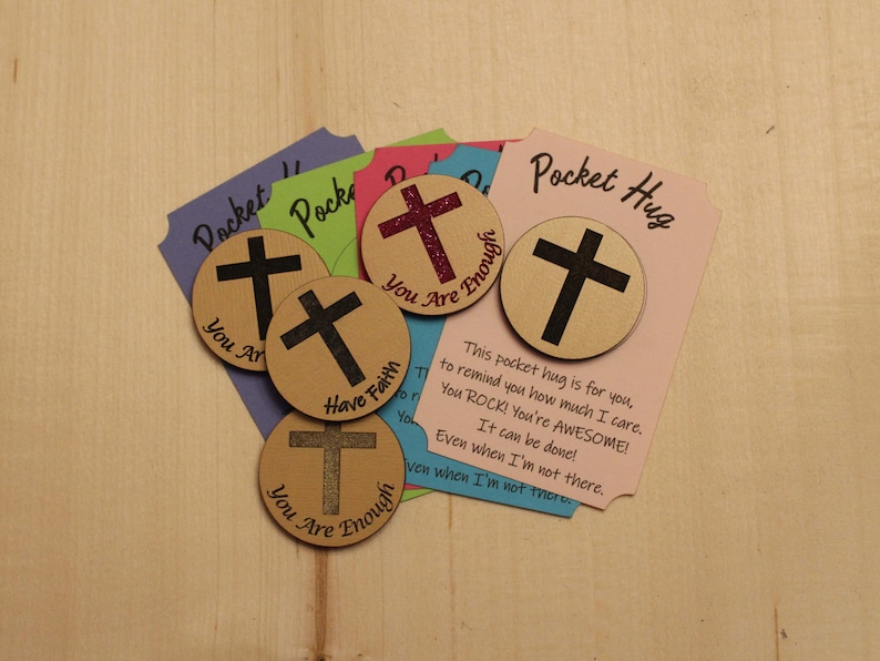 Cross Religious Faith Pocket Hug - Coin - Love - Support - Affirmation ...