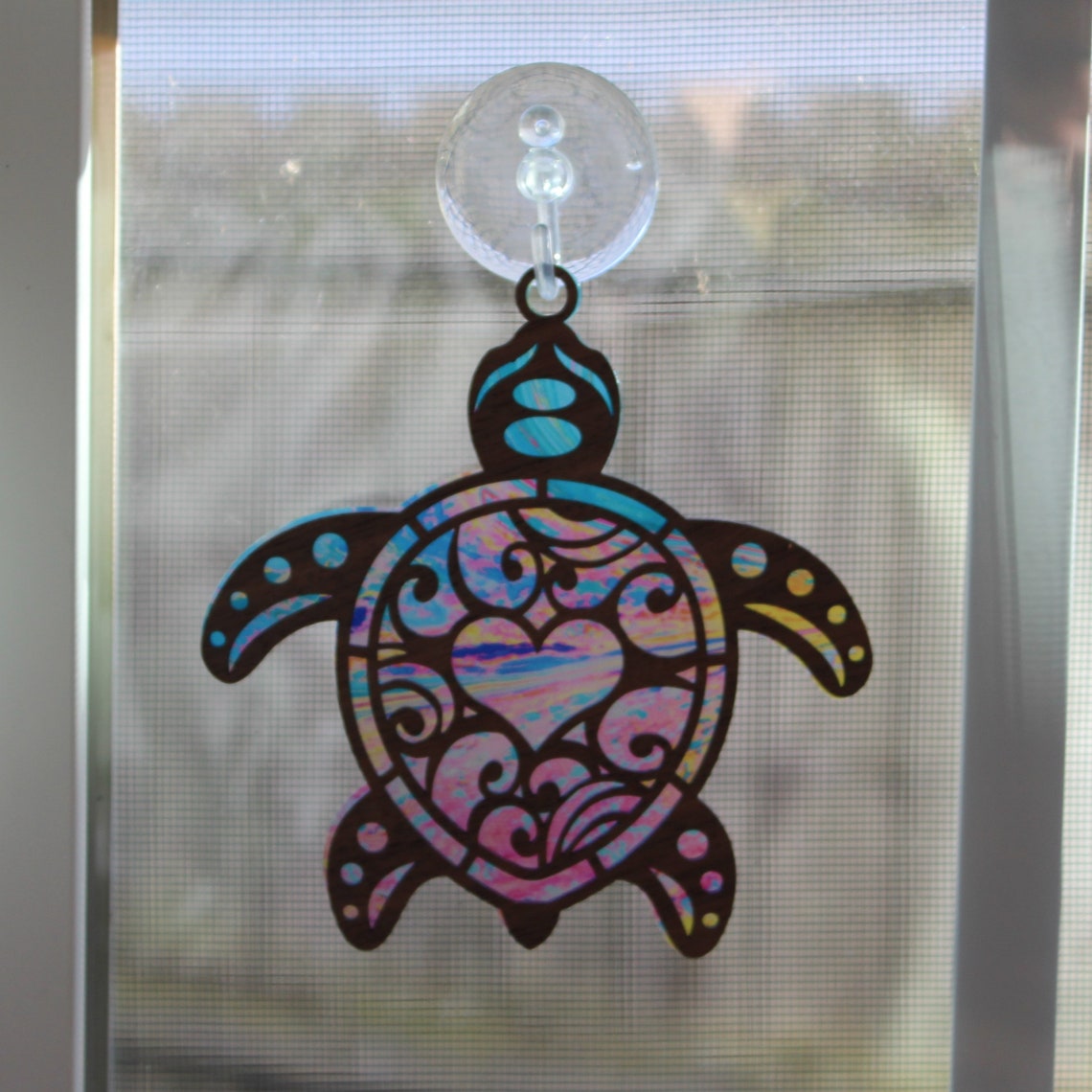 Turtle Suncatcher Wooden - Etsy
